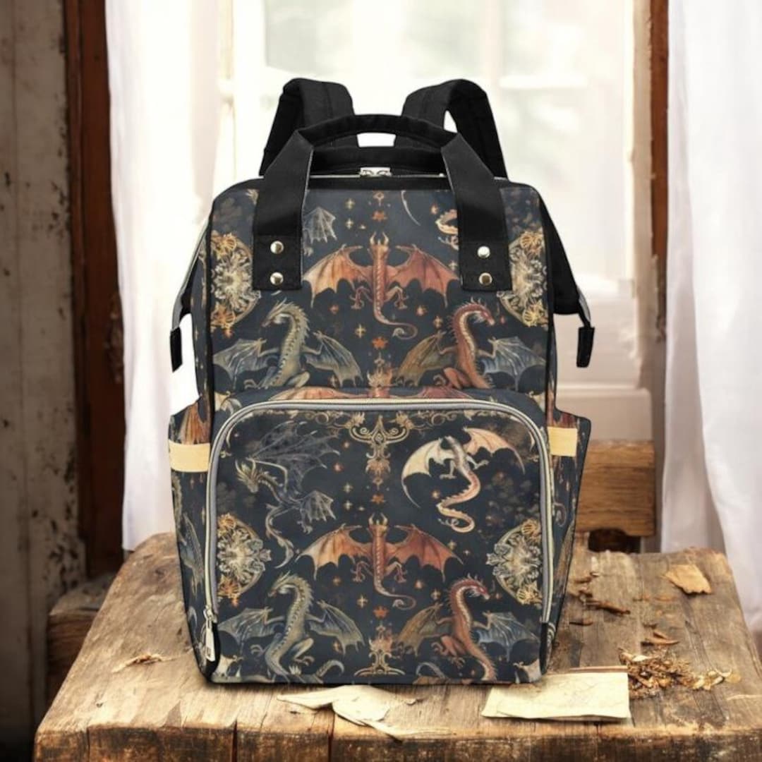 Dragons Diaper Bag Goblincore Dark Cottagecore Diaper Bag Laptop Bag ...