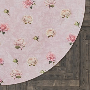 Coquette Round Rug Coquette Room Decor Pink Rug Cottagecore Boho Rug ...
