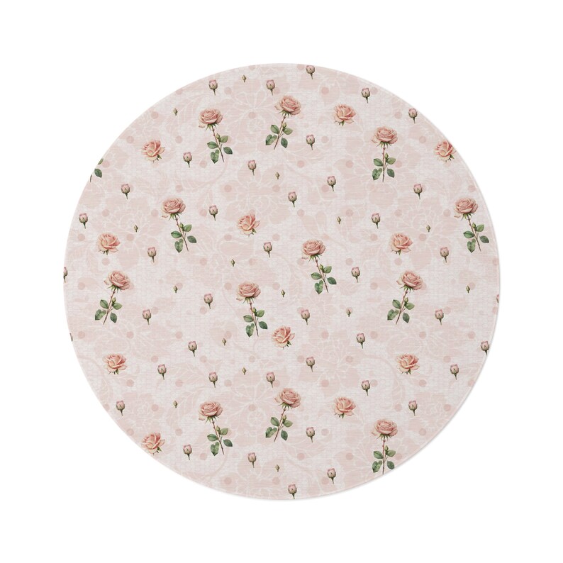 Coquette Round Rug Coquette Room Decor Pink Rug Cottagecore - Etsy