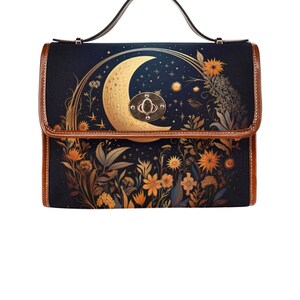 Whimsigoth Bag Dark Cottagecore Witch Canvas Satchel Bag Witchy Bag ...