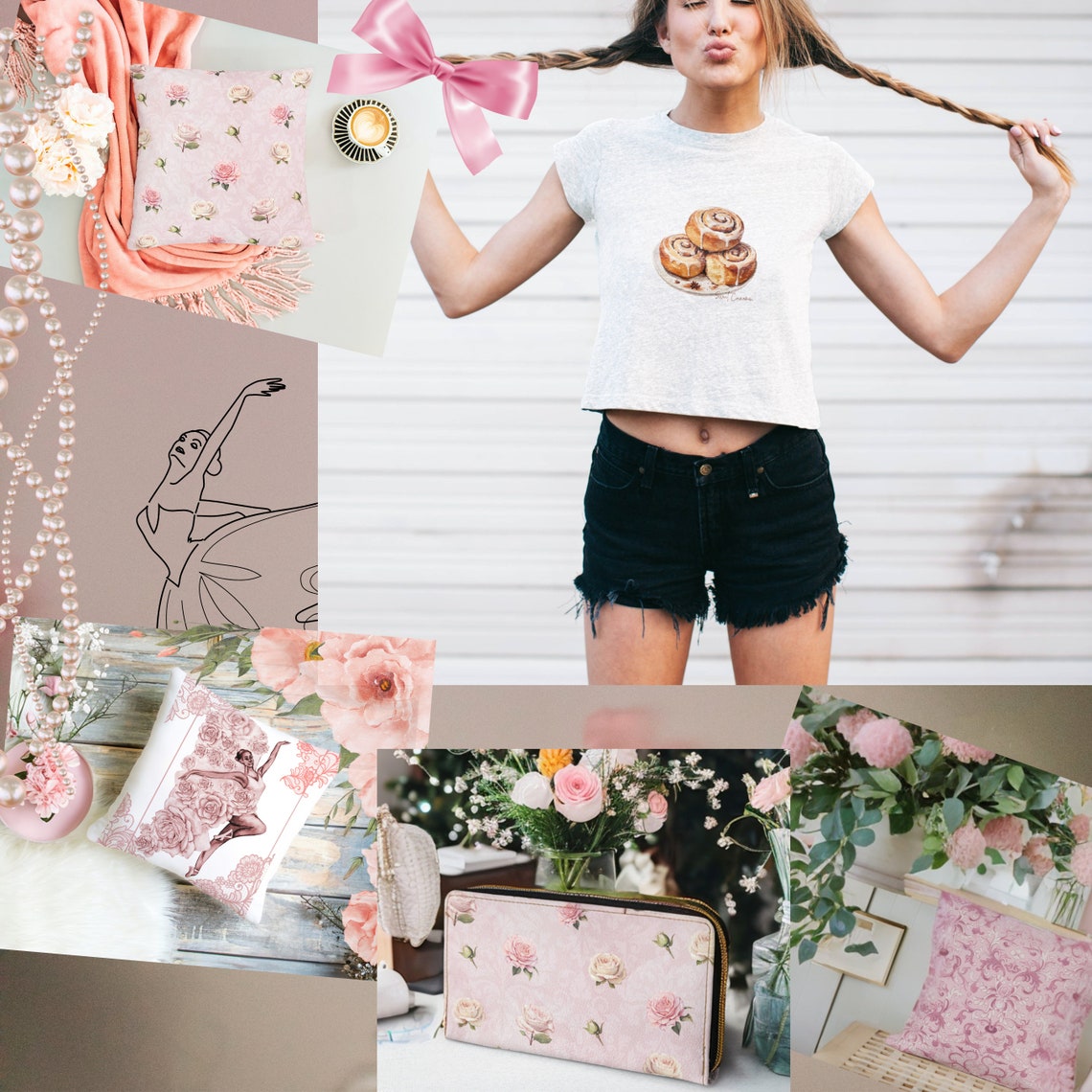 Coquette Round Rug Coquette Room Decor Pink Rug Cottagecore - Etsy