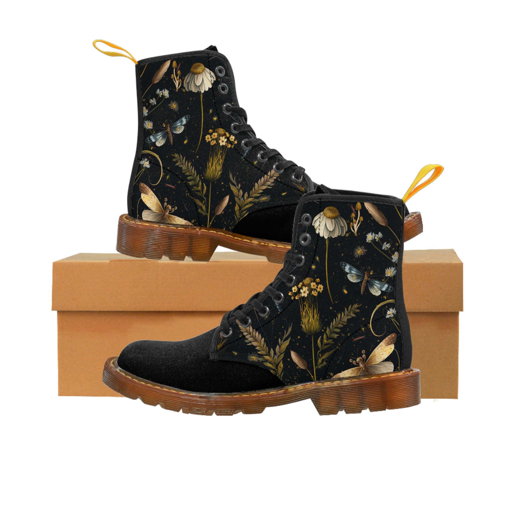 Cottagecore Boots Goblincore Boots Moth Boots Vegan Boots - Etsy