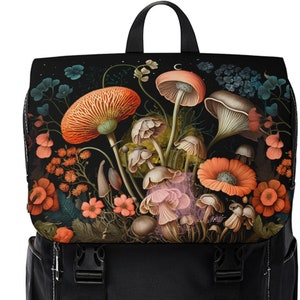 Mushroom Backpack Dark Academia Laptop Backpack Goblincore Backpack for ...