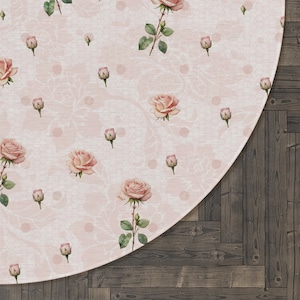 Coquette Round Rug Coquette Room Decor Pink Rug Cottagecore Boho Rug ...