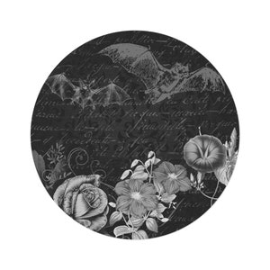 Goth Bats Round Rug Witchy Rug Bat Round Rug Horror Rug Gothic Rug Dark ...