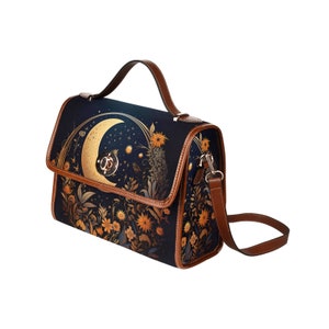 Whimsigoth Bag Dark Cottagecore Witch Canvas Satchel Bag Witchy Bag ...