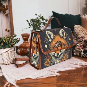 Whimsigoth Bag Dark Cottagecore Witch Canvas Satchel Bag Witchy Bag ...