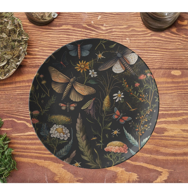 Whimsigoth Wildflower Dinner Plate Goth Dinner Plate - Etsy