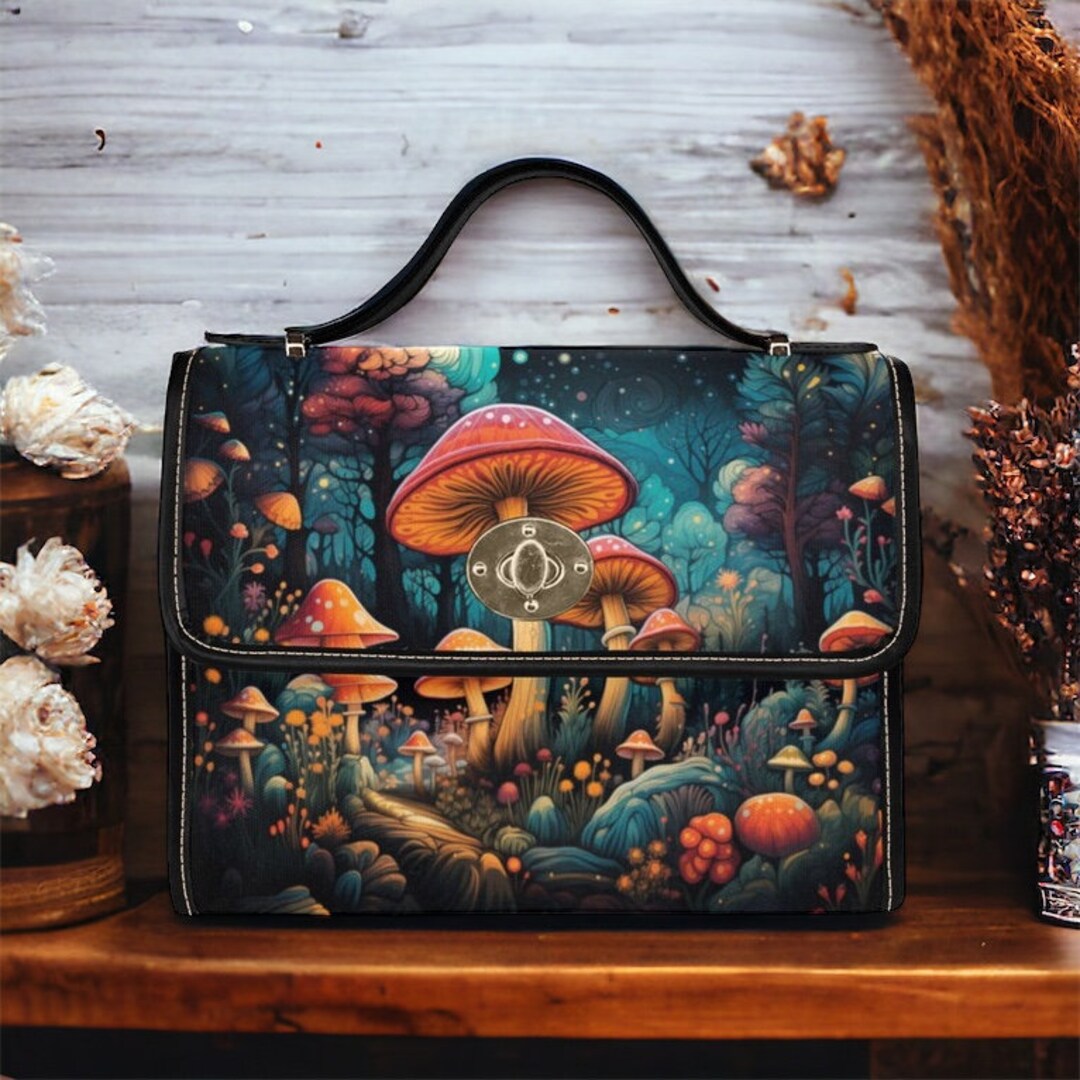 Whimsigoth Bag Dark Cottagecore Witch Canvas Satchel Bag Witchy Bag ...