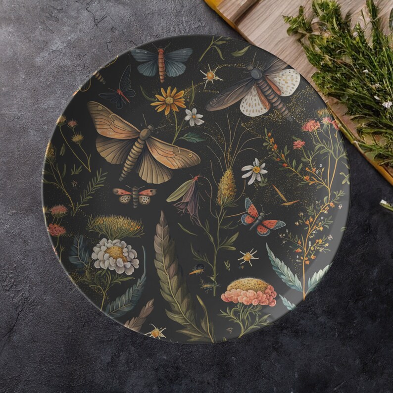 Whimsigoth Wildflower Dinner Plate Goth Dinner Plate - Etsy