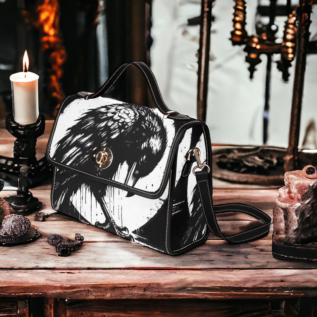 Raven Witchy Bag Goth Witch Crossed Body Bag Witchcraft Shoulder Bag ...