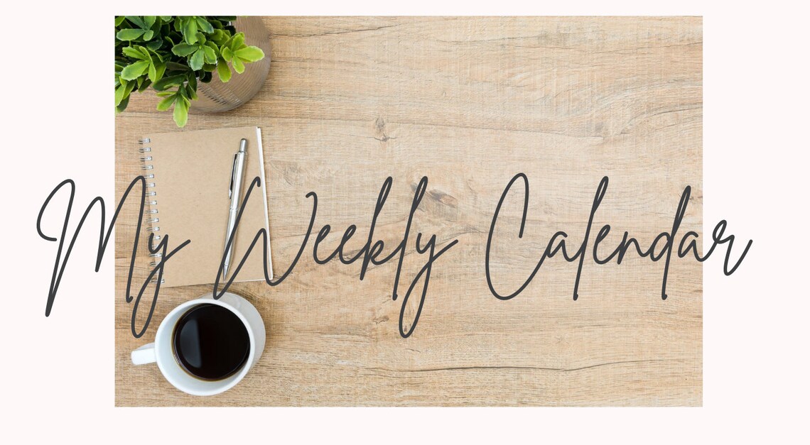 Weekly Digital Calendar , Organizing Journal, Digital Calendar - Etsy