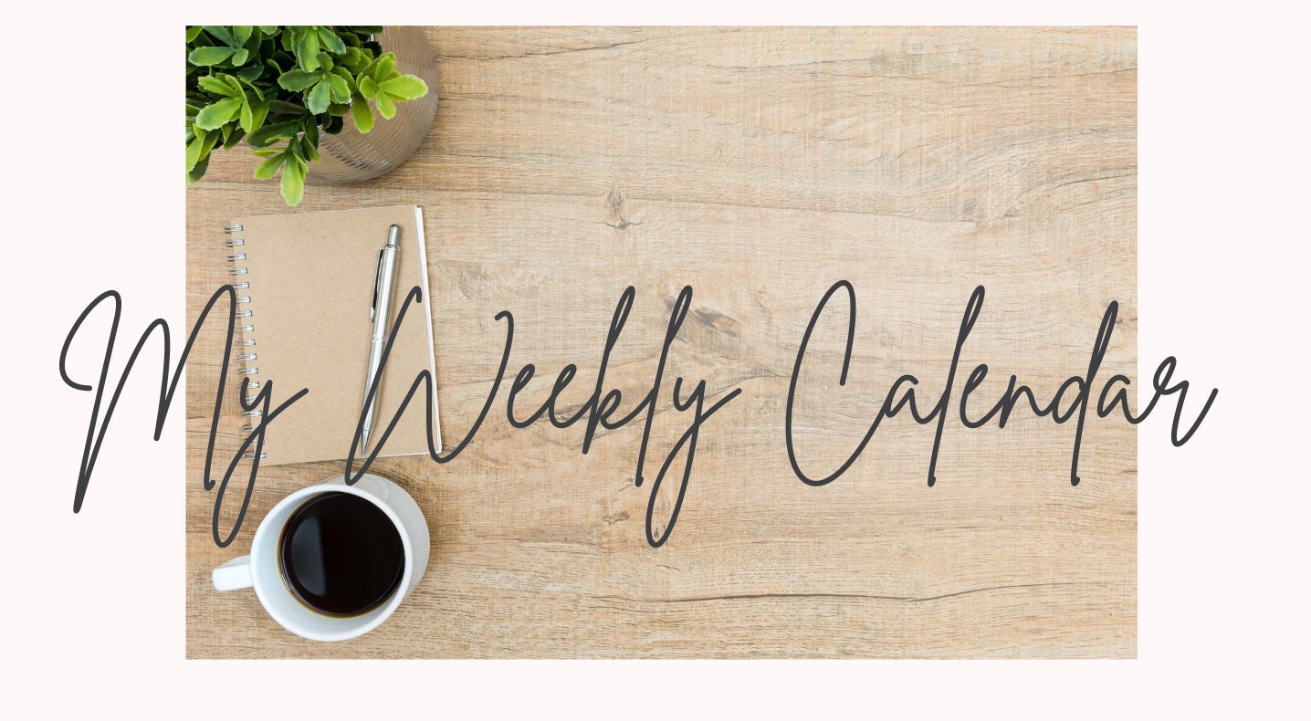 Weekly Digital Calendar , Organizing Journal, Digital Calendar - Etsy