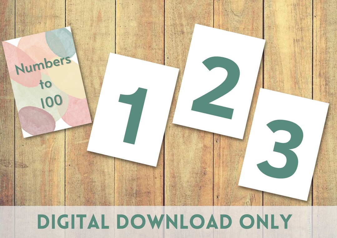 Numbers to 100 Flashcards, Printable Flashcards, Counting to 100 ...