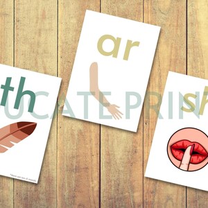 42 Sounds Printable Flashcards, English, Phonics Flashcard, Children's ...