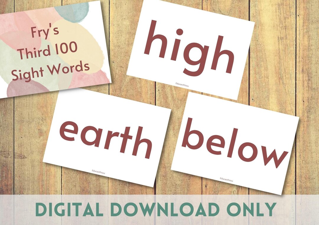 Sight Words, 3rd 100 Words, Tricky Words, Printable Flashcards, Teacher ...