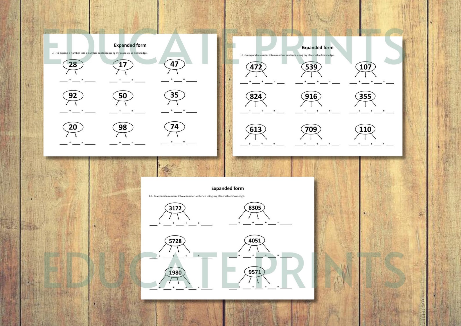 Place Value Worksheet Pack, Differentiated, Teaching Resource, Numeracy ...