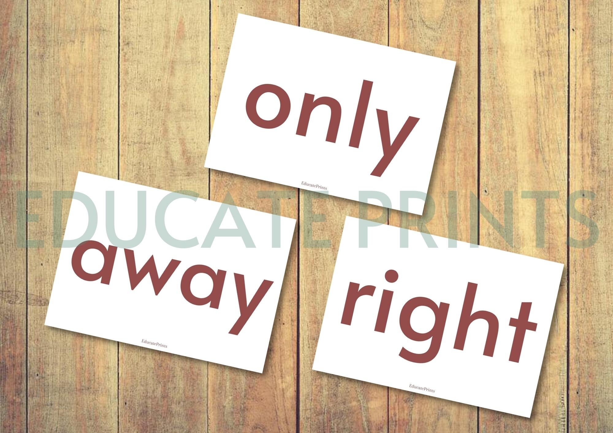 Sight Words, 2nd 100 Words, Tricky Words, Printable Flashcards ...