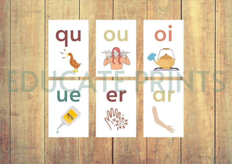 42 Sounds Printable Flashcards, English, Phonics Flashcard, Children's ...