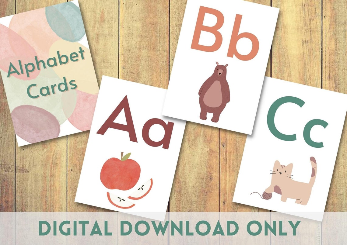 Alphabet Printable Flashcards, Alphabet Flash Cards, Home Learning ...