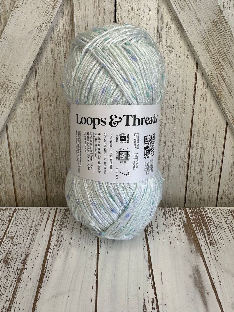 Loops and Threads Flecks Powder Blue - Etsy