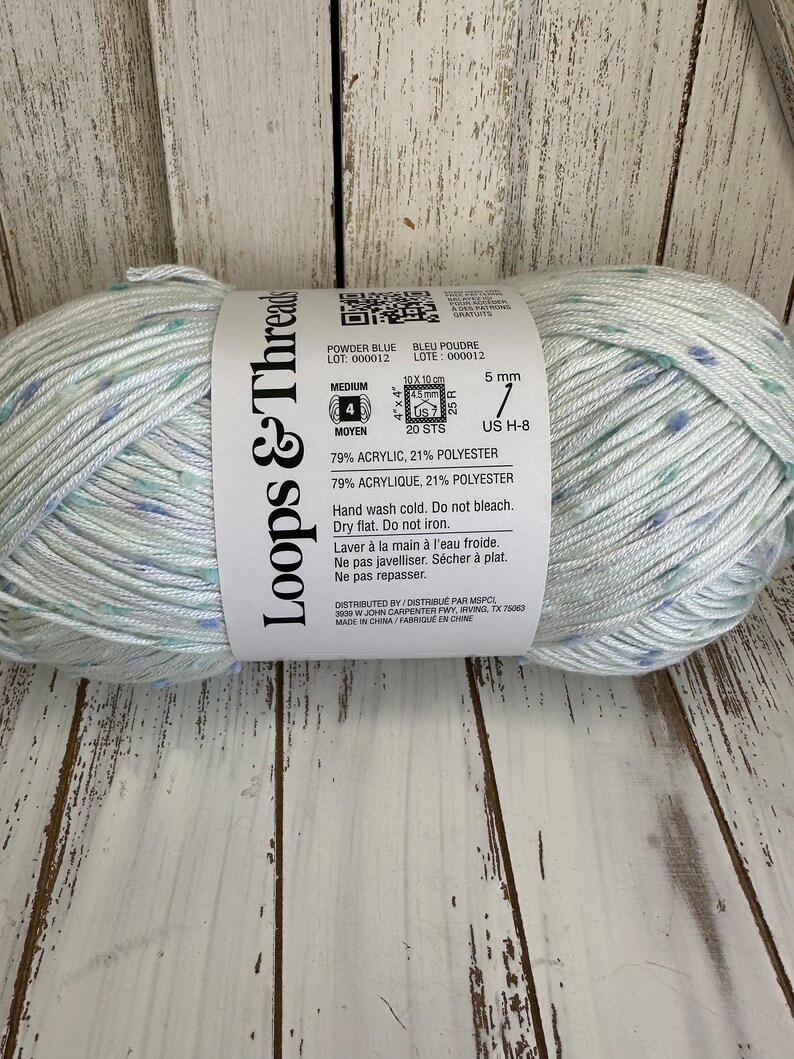 Loops and Threads Flecks Powder Blue - Etsy