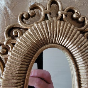 Vintage Homco 1978 Faux Wood Mirror/picture Frame Plastic Wall Hanging ...