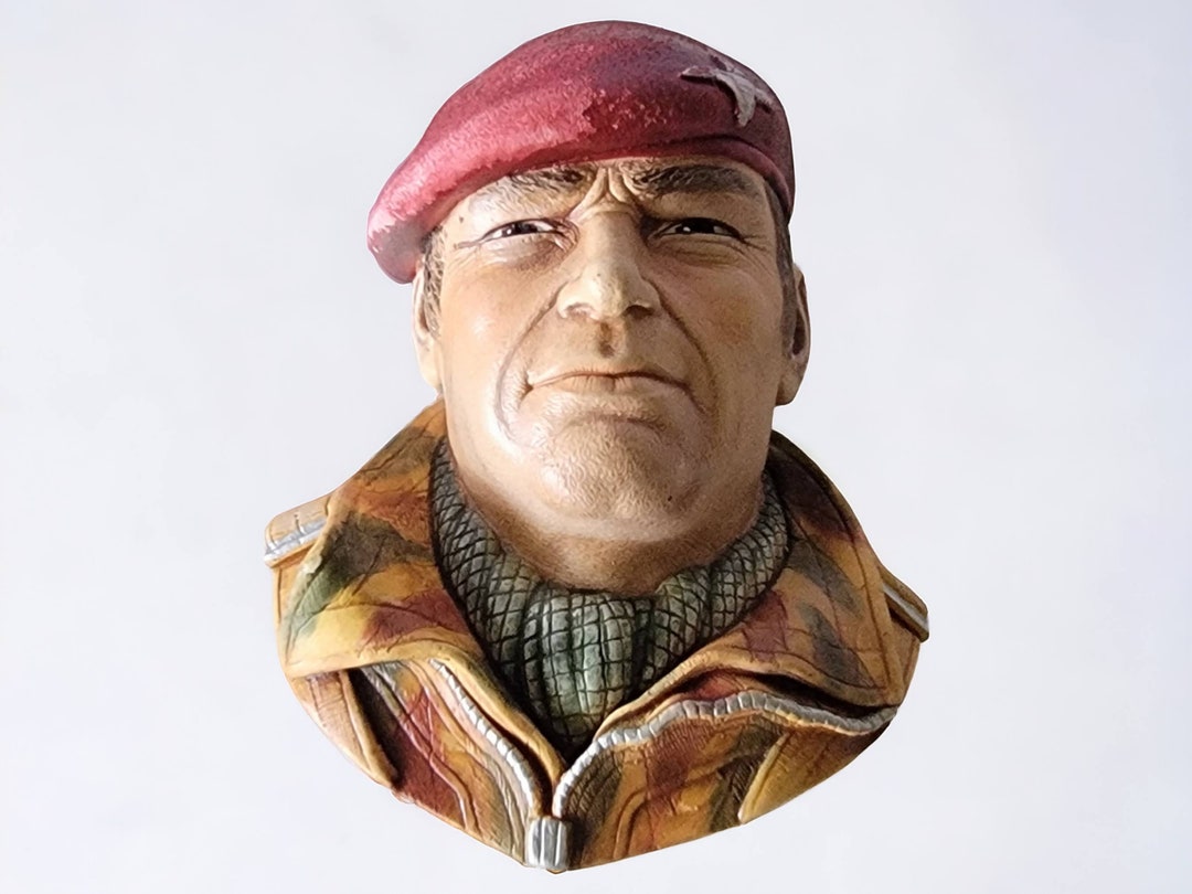 Legend Products Paratrooper Head Bust Wall Hanging Chalkware 1989 Hand ...