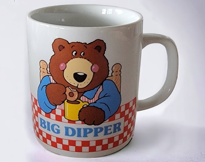 Avon "big Dipper" Coffee Mug Papa/daddy Bear Dunking A Donut in Coffee ...