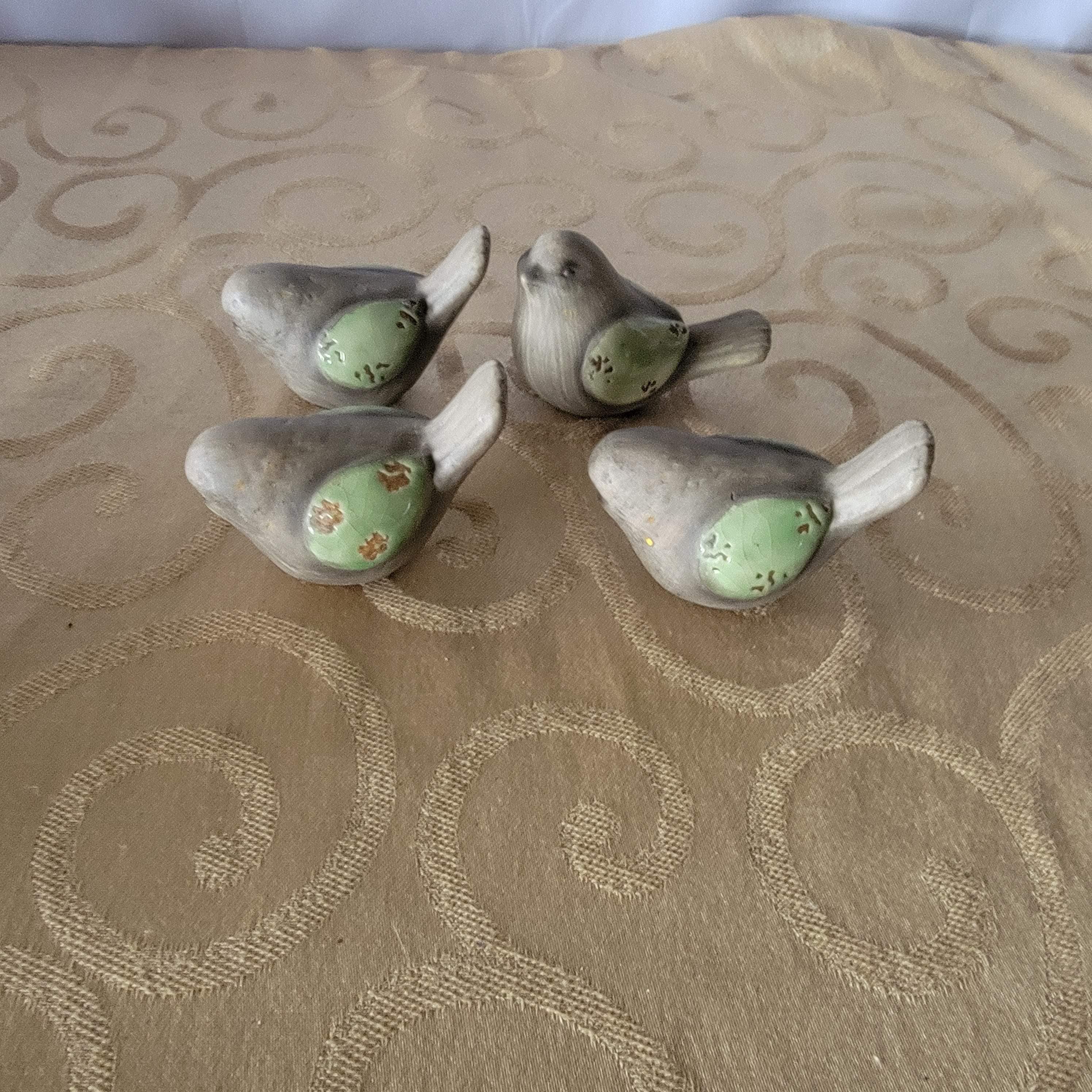 Ashland Pottery Bird Figurine Set of Nine Vintage Collectible Two Large ...