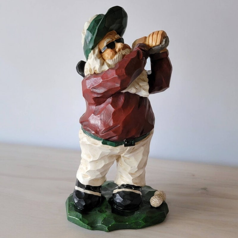 Santa Golfing Figurine - Etsy