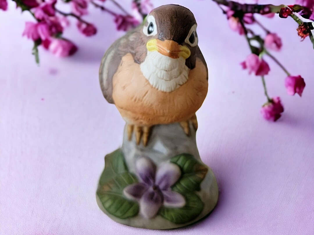 Robin Figurine by Andrea by Sadek Porcelain Bird Vintage Small ...