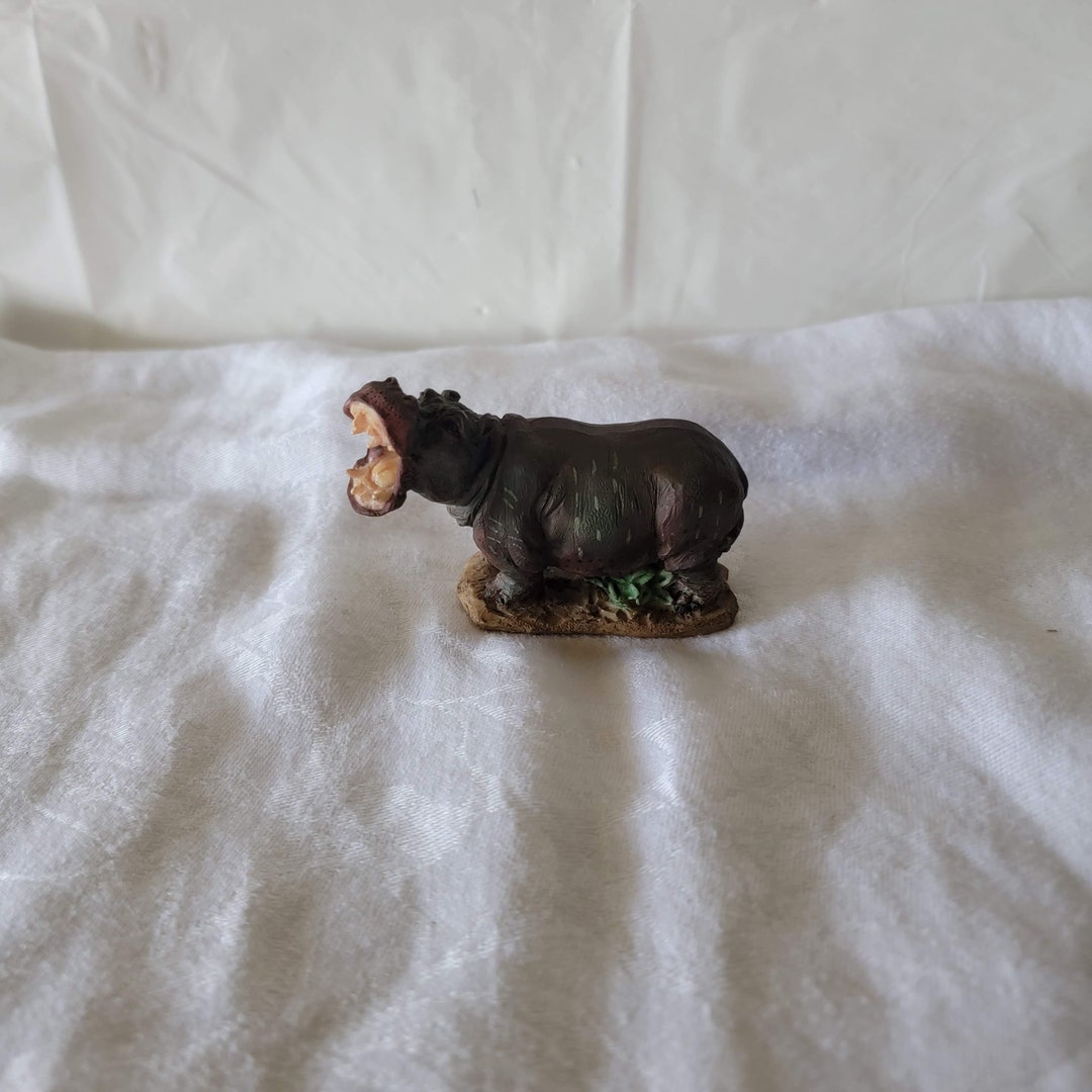 Resin Hippo Figurine, Small Hippo Figurine, Unique Hippo Figurine ...