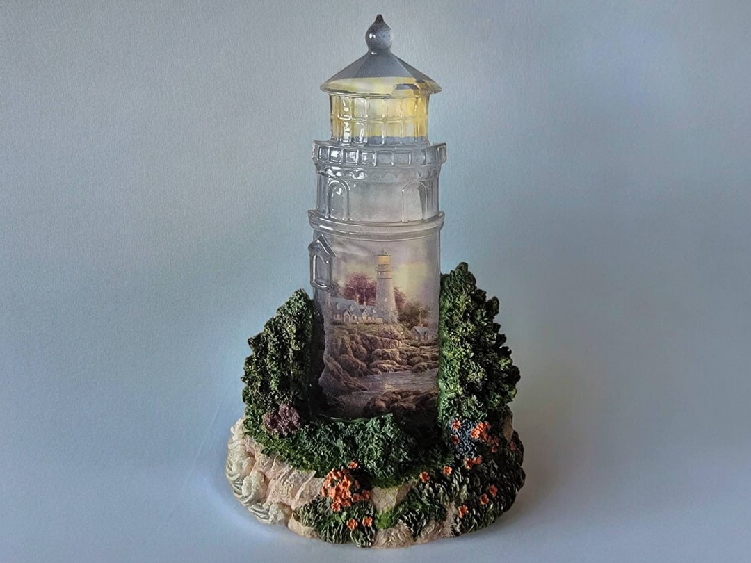The Sea of Tranquility Thomas Kinkade Lighthouse Figurine Safe Harbor ...