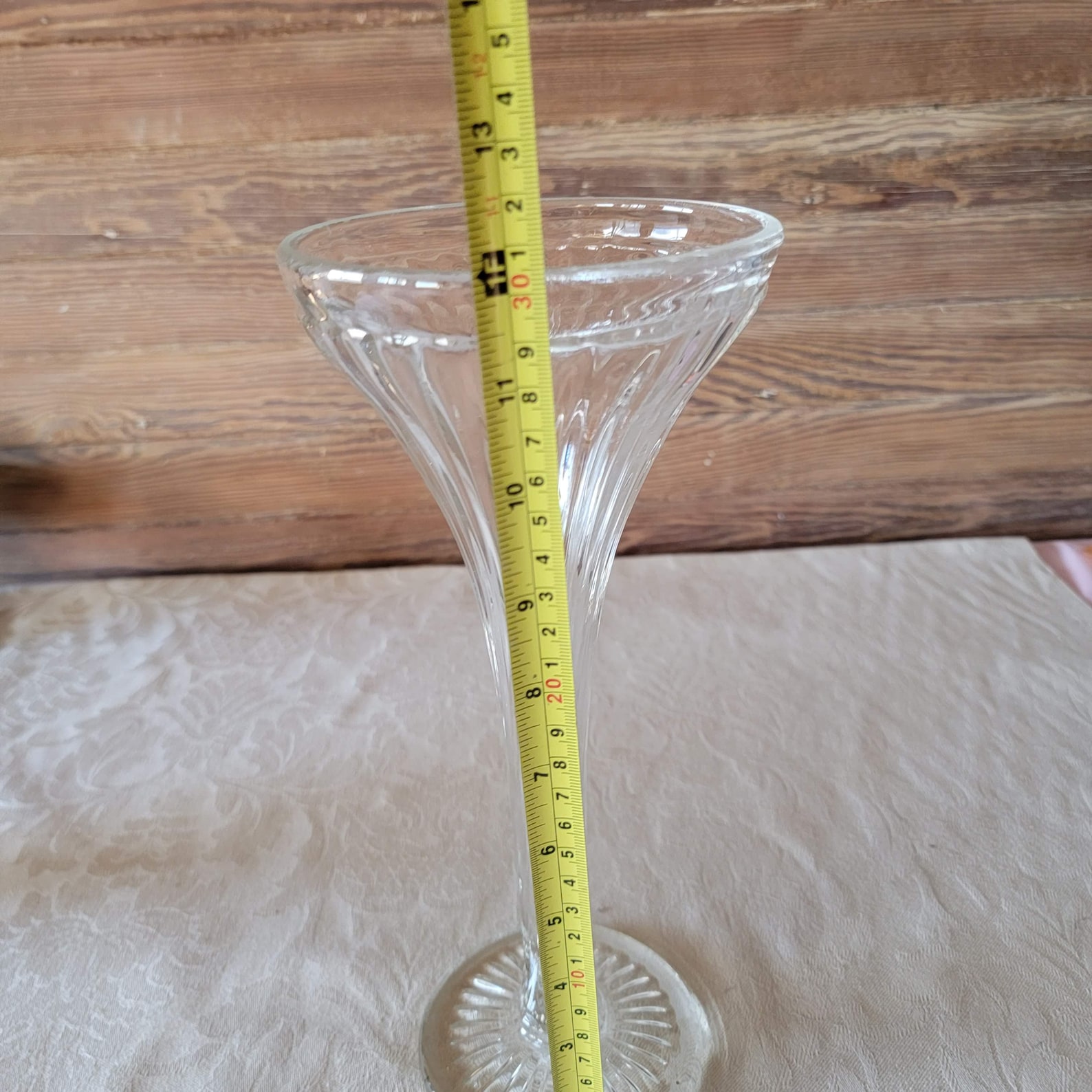 Vintage EAPG Pressed Glass Ribbed Fluted Funeral Flower Vase, Glass ...
