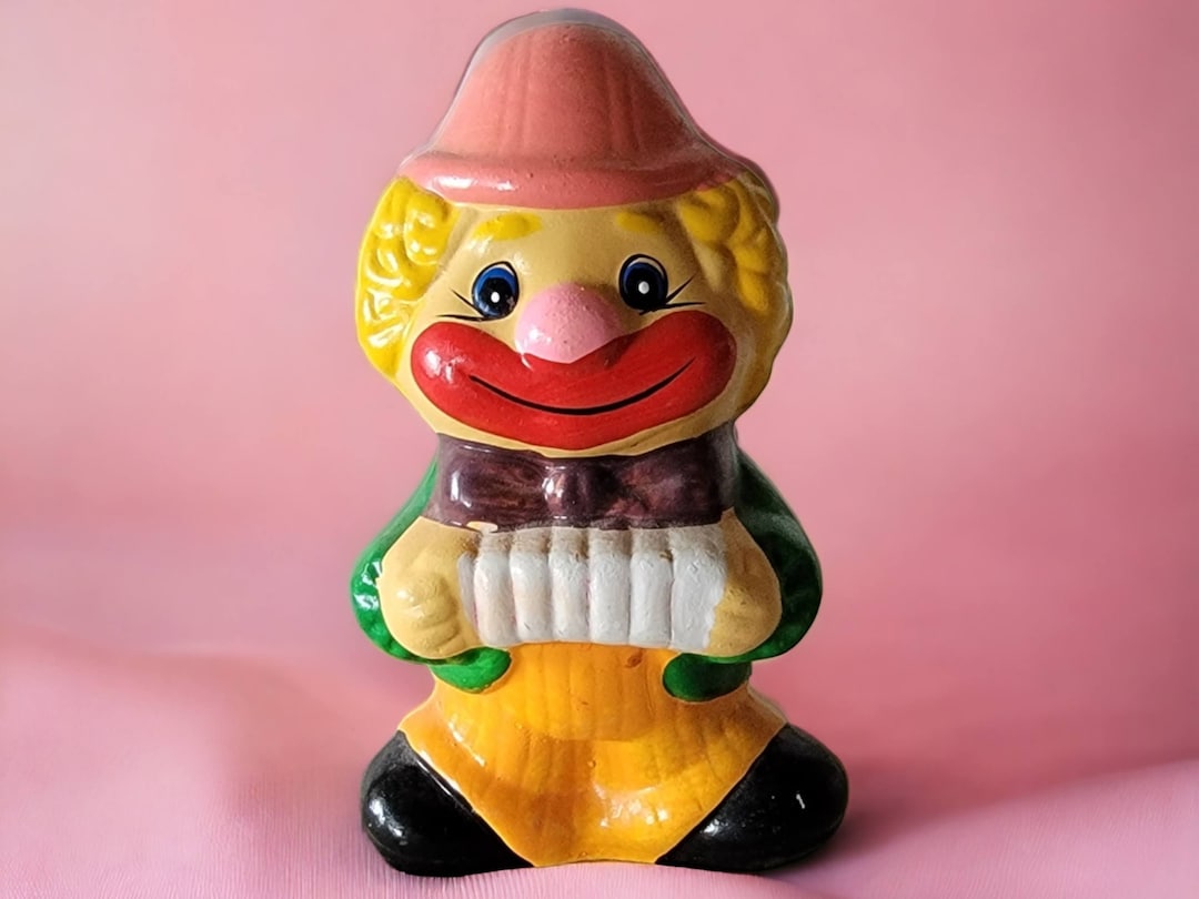 Vintage Clown Bank Collectible Money Bank Coin Bank Playing Accordion ...