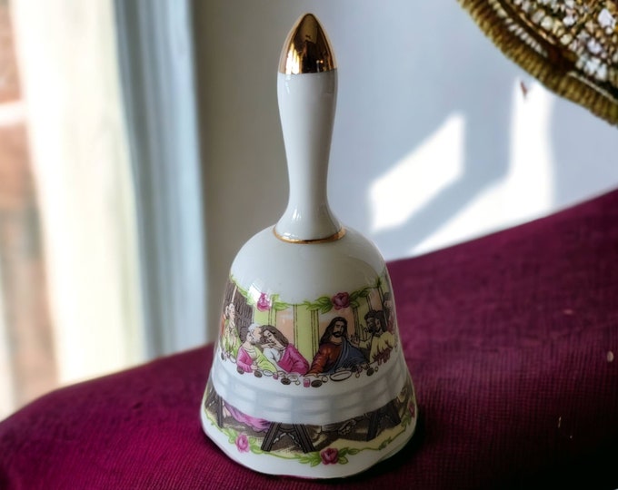 Vintage "the Lord's Supper" Porcelain Bell Christian Porcelain Bell ...