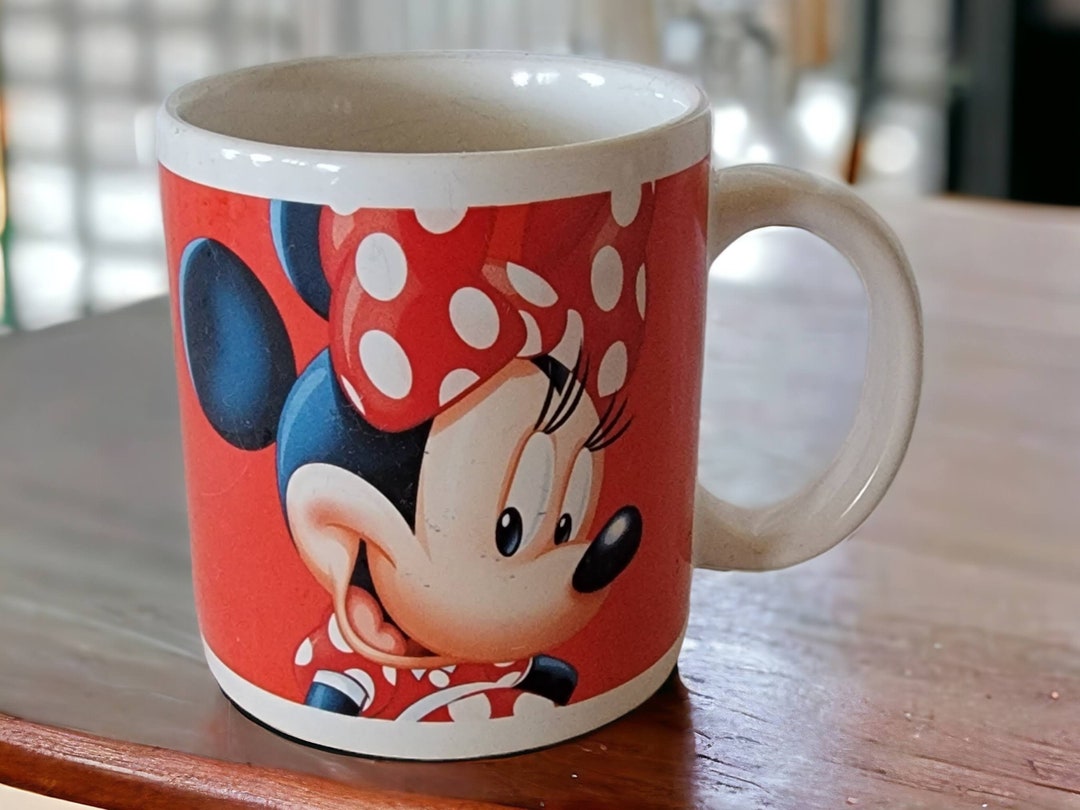 Applause Mickey Mouse and Minnie Mouse Coffee Mug White and Red Disney ...