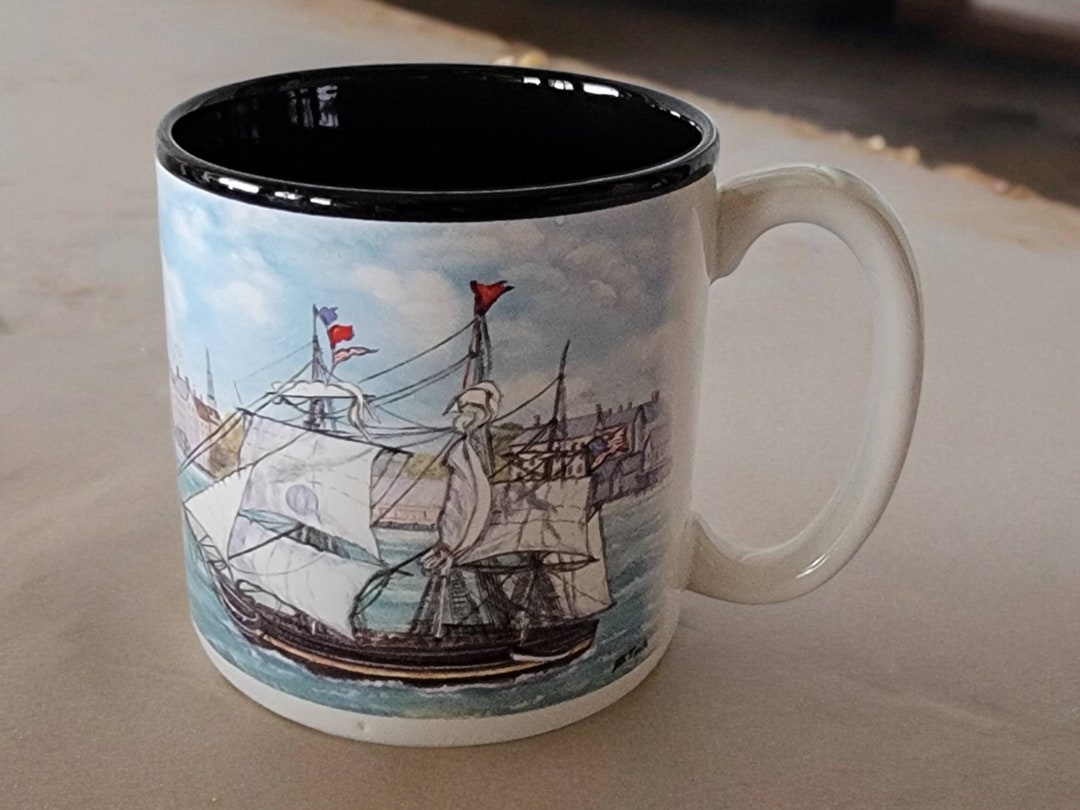 Vintage Sailboat Clipper Ship Coffee Mug 1993 Flowers Inc Balloons ...