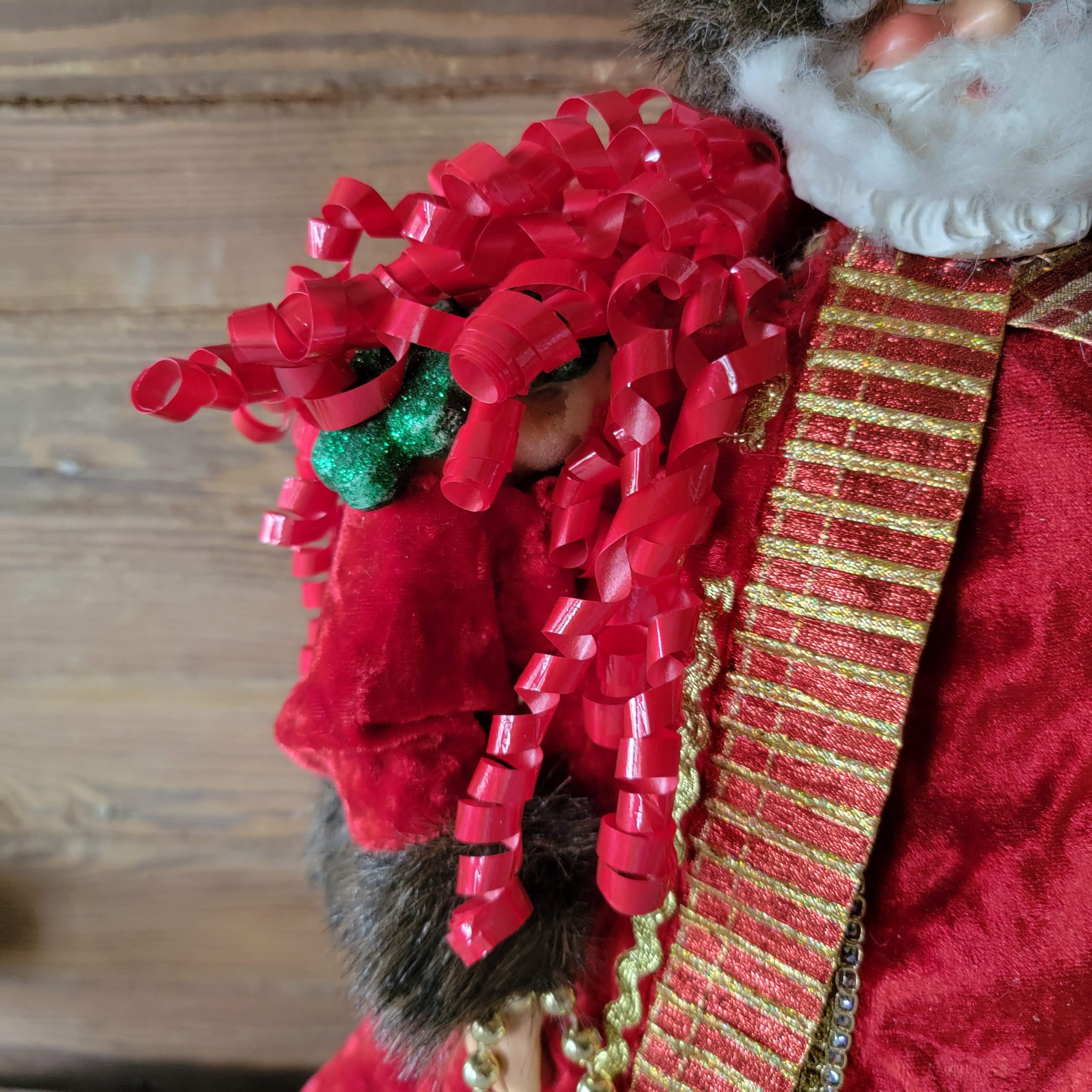 Vintage Tall Old World Santa Tree Topper, Unique Christmas Decor ...