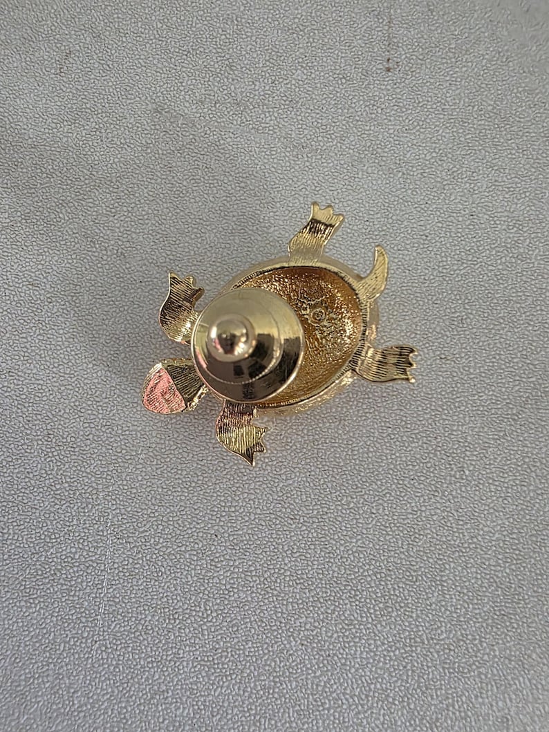 Vintage Avon Turtle Brooch/pin Precious Sentiment Emerald Green Enamel ...