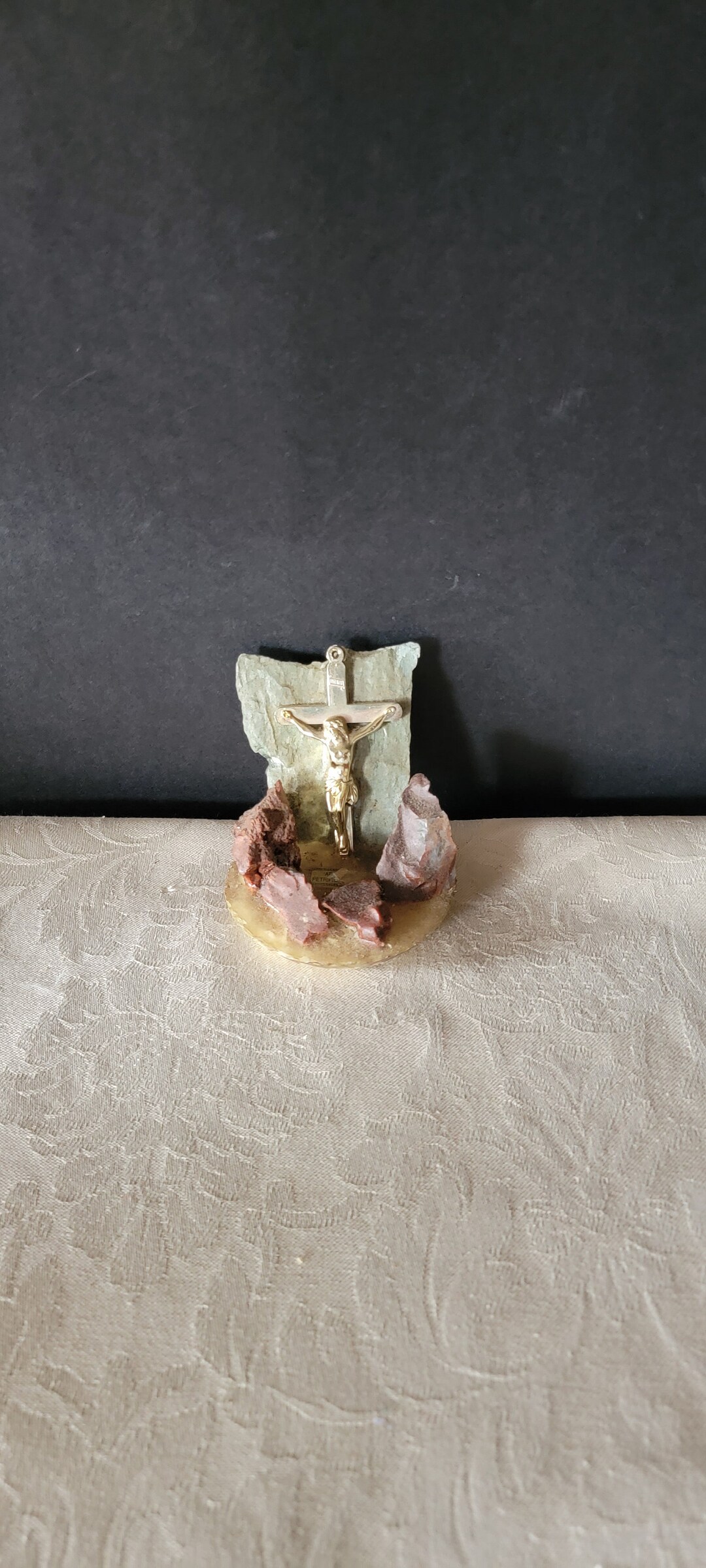 Buy Very Unique Petrified Wood/resin Religious Figurine/sculpture Jesus ...