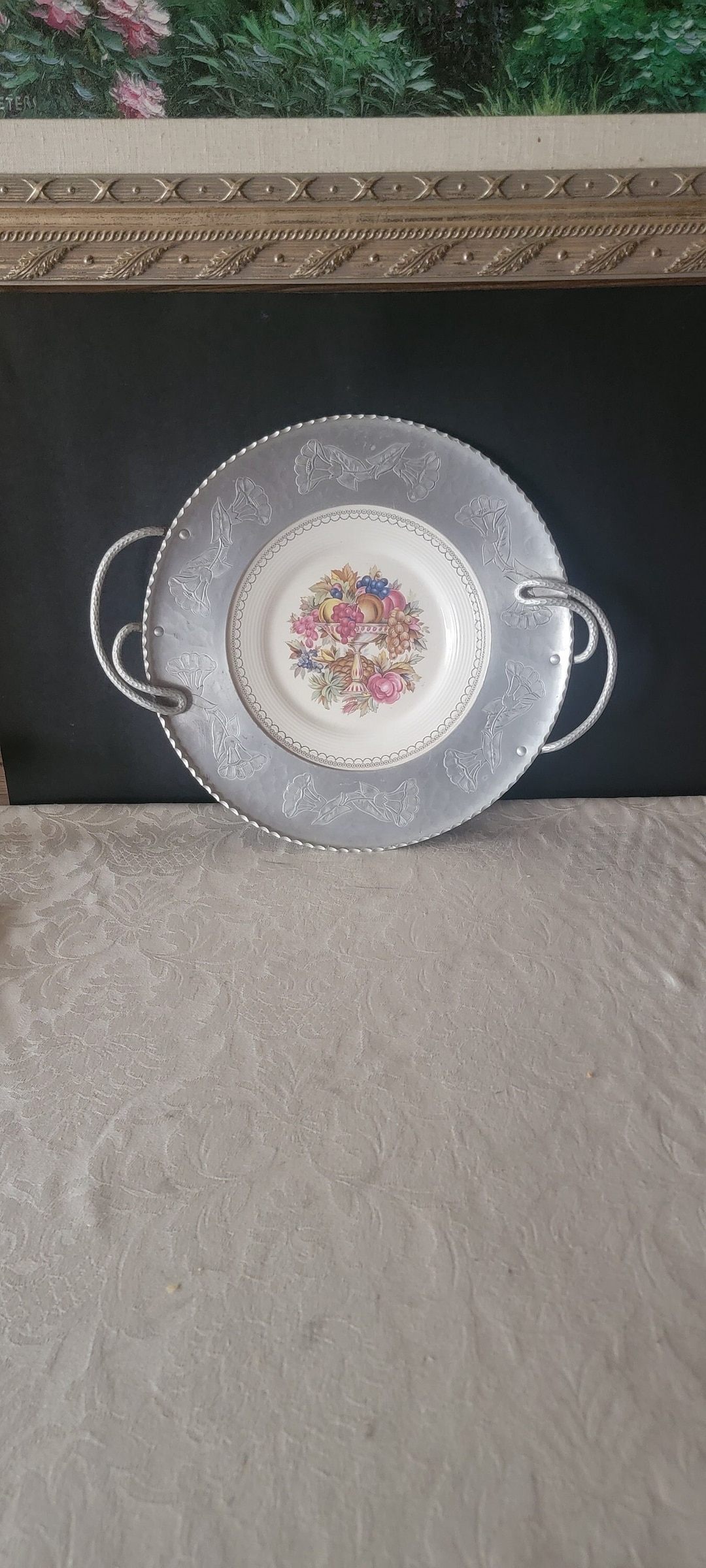 Vintage Wrought Farberware Brooklyn, N.Y. Aluminum Tray Triumph Plate ...