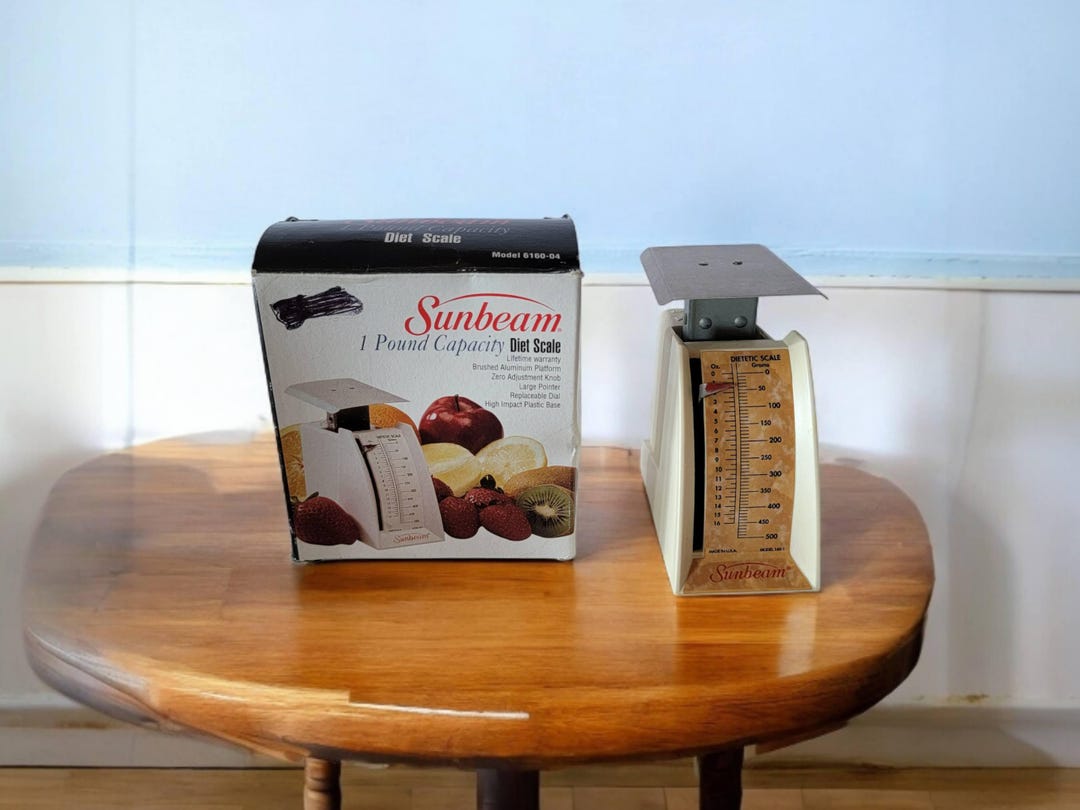 Vintage Sunbeam Diet Scale One Pound Capacity 1995 Brushed Aluminum ...
