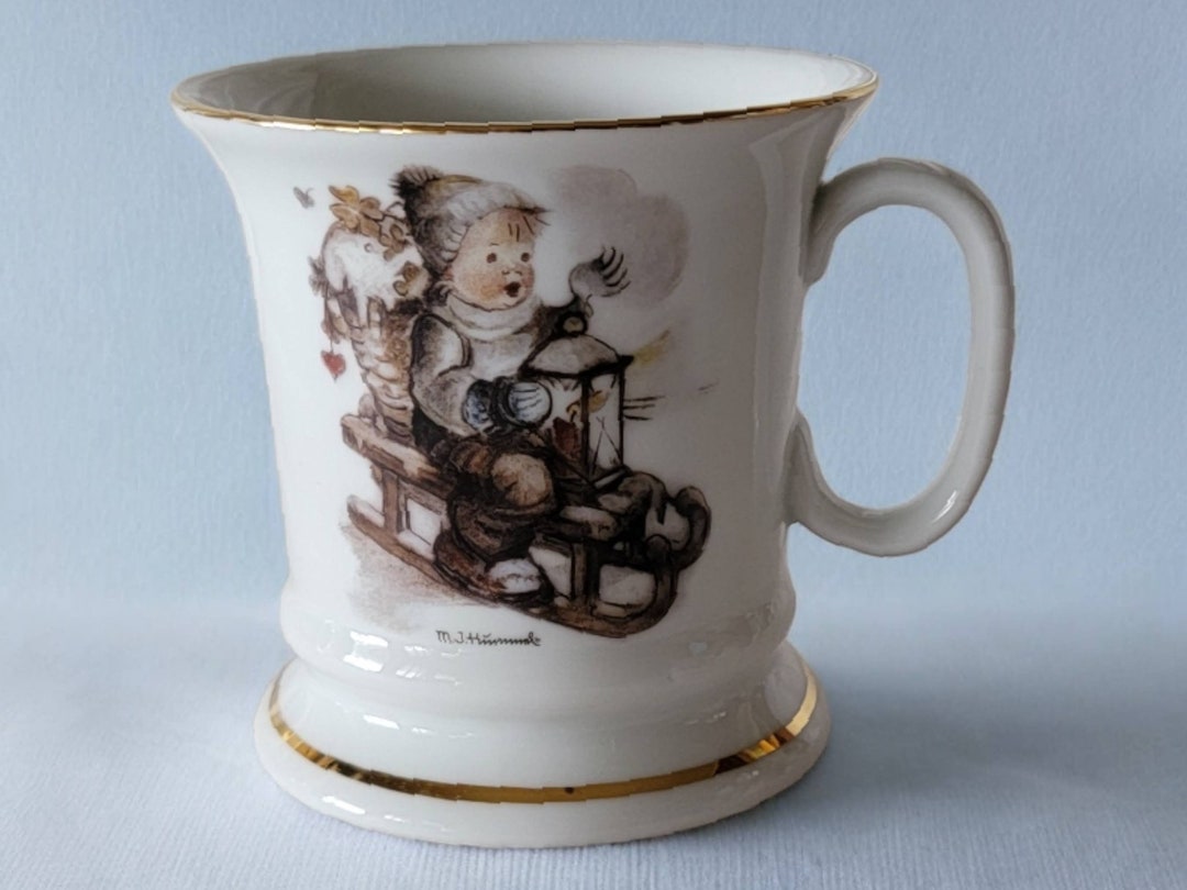 MJ Hummel Winter Fun Mug Porcelain Goebel Tea Cup Coffee Cup White With ...