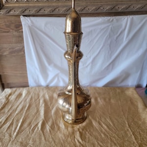 Extra Large Vintage Brass Oil or Tea Pot Etched Coffee Pot Aftaba Ewer ...