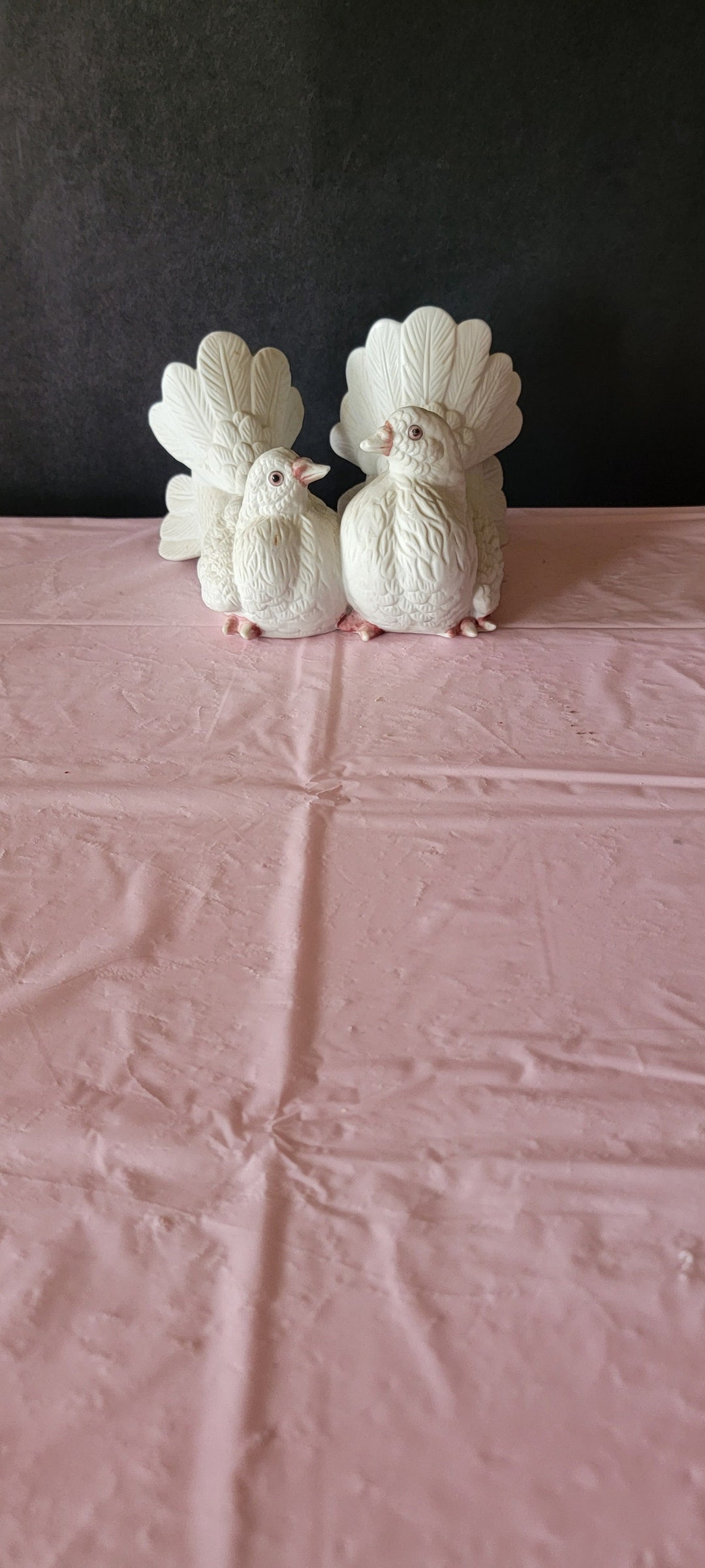 Crown Royal Pair of Love Doves Bisque Porcelain Vintage Pair of Doves ...