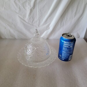 Tiara Indiana Glass Sandwich Pattern Butter Dish With Round Dome Lid ...