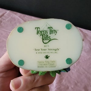 Teeny Tiny Tails test Your Strength by Fitz and Floyd Raccoon Figurine ...