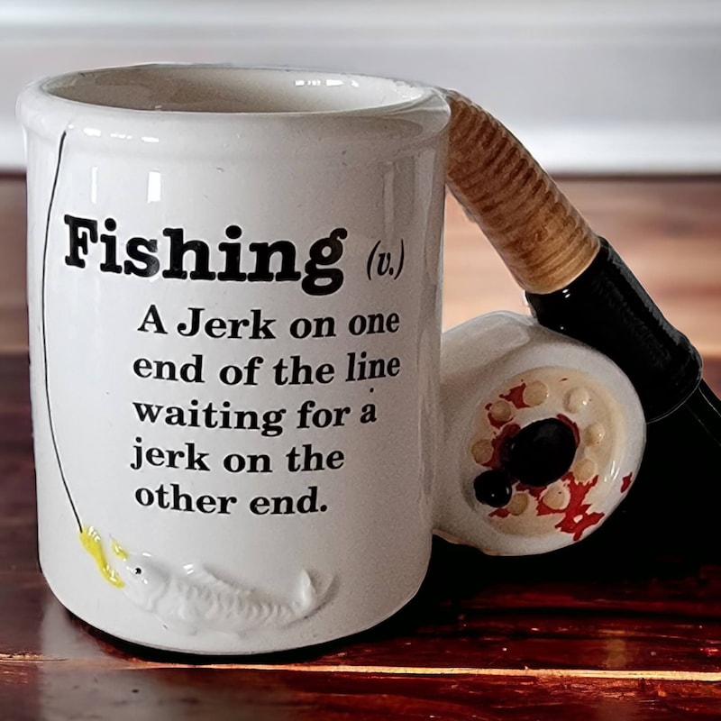Funny Fishing Mug Vintage - Etsy